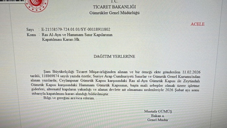 Türkiye, Serêkaniyê ve Hammam sınır kapılarını kapatıyor – Yeni Yaşam ...